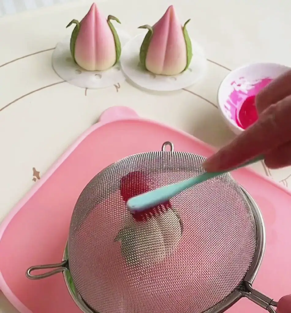 Chinese Longevity Peach Buns (Steamed Shoutao Bao) - Kitchen (Mis ...