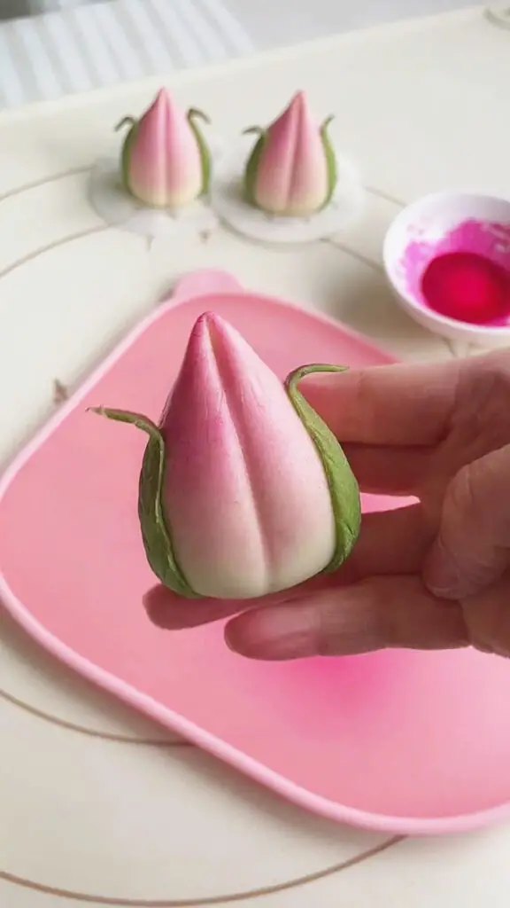 Chinese Longevity Peach Buns (Steamed Shoutao Bao) - Kitchen (Mis ...