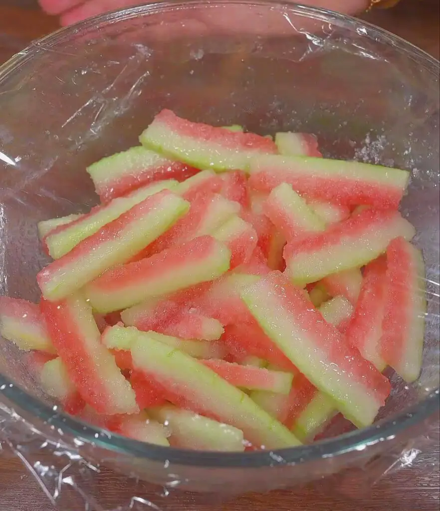 Sugary Homemade Watermelon Rind Candy - Kitchen (Mis)Adventures