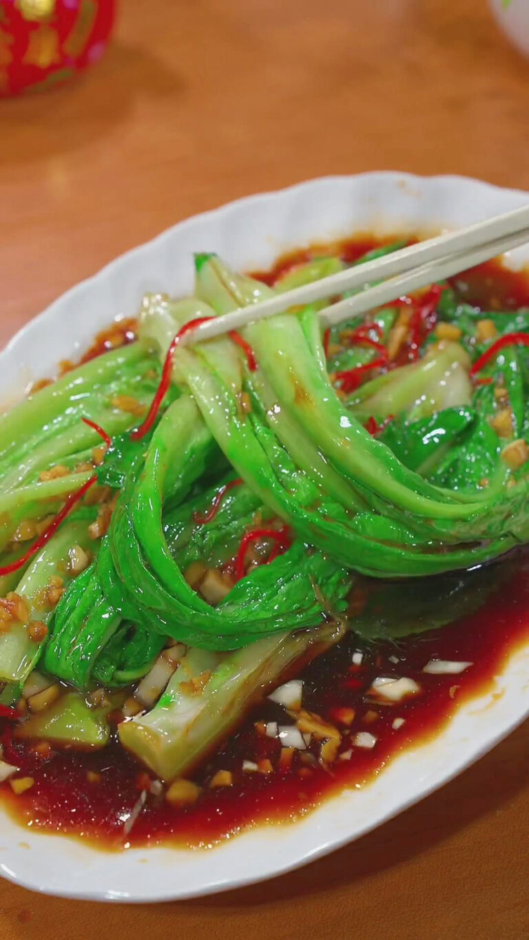A Choy Blanched With Garlic Sauce (Taiwanese Lettuce) - Kitchen (Mis ...