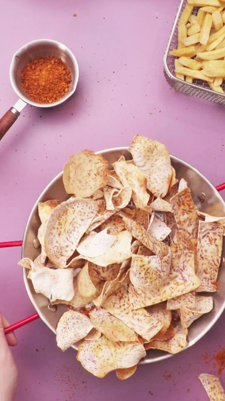 Air-Fried Taro Chips Recipe - Kitchen (Mis)Adventures
