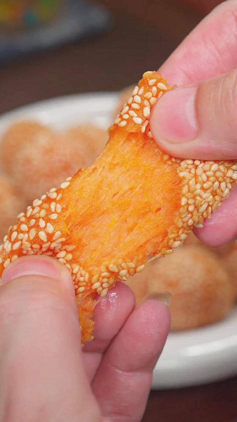 Deep-Fried Sesame Carrot Balls (5 Simple Steps!) - Kitchen (Mis)Adventures