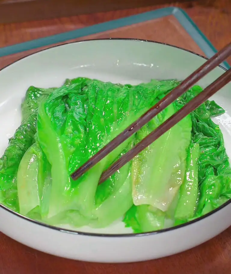 Cooked Lettuce With A Garlicky Dressing - Kitchen (Mis)Adventures